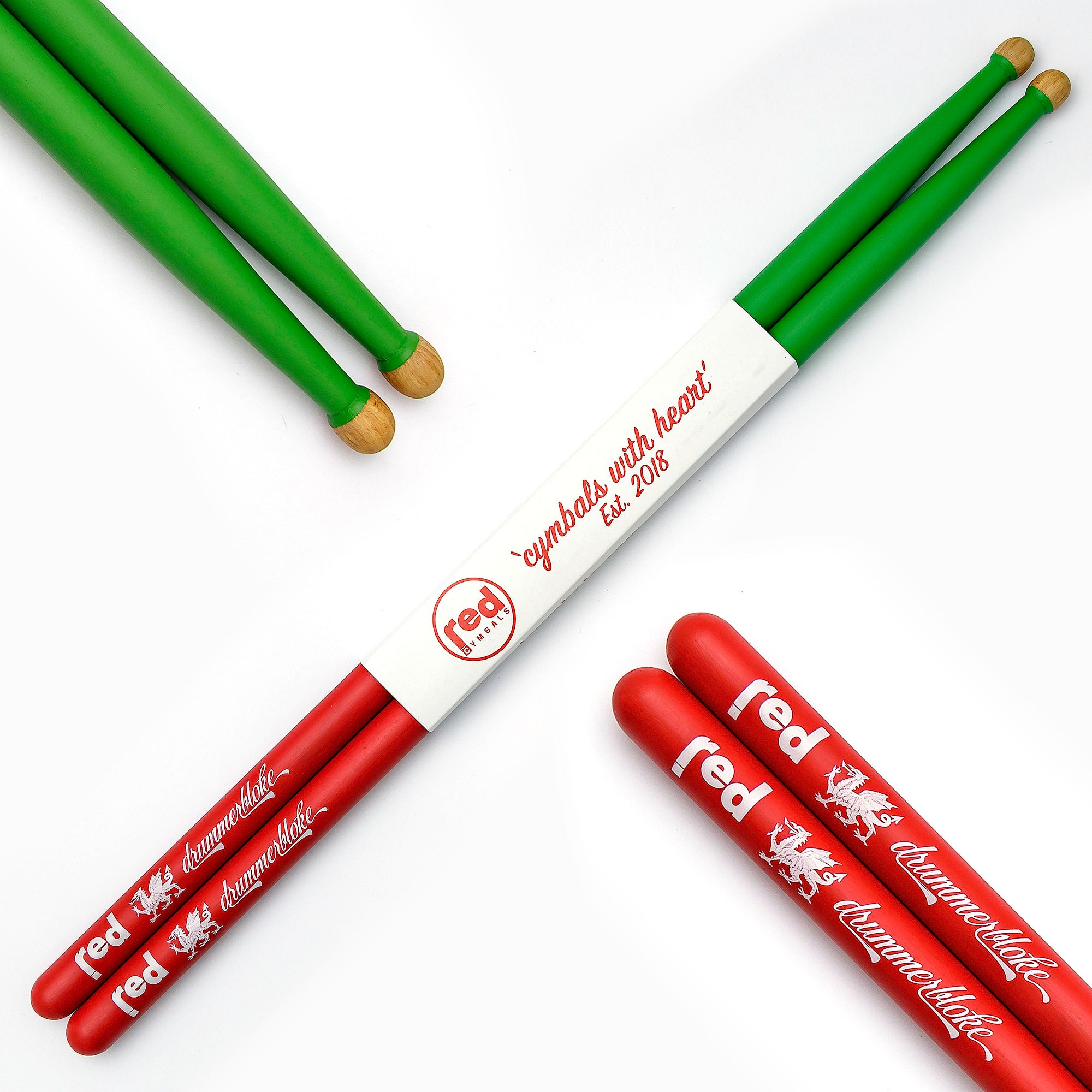 Red Sticks Drummerbloke Welsh Dragon Drumsticks – Red Cymbals & Drum Co.